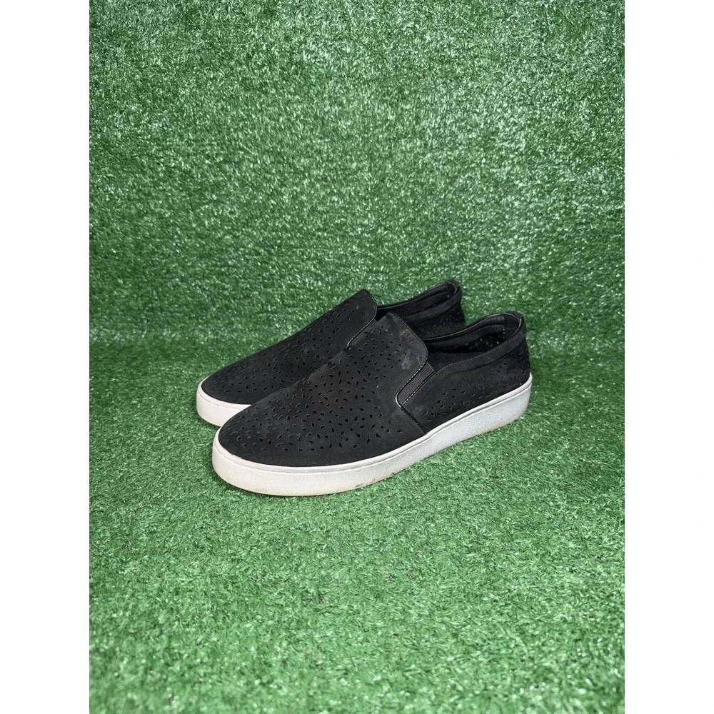 Vionic | Shoes | Vionic Womens 85 Slip On Shoes Midi Perf Black Leather ...